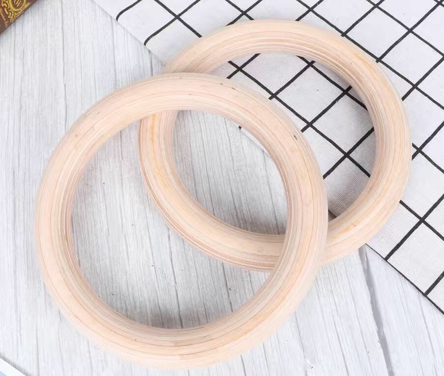 Регулируемые гимнастические кольца из березовой древесины для взрослых и детей, подходят для домашнего использования, для растяжки и фитнеса.