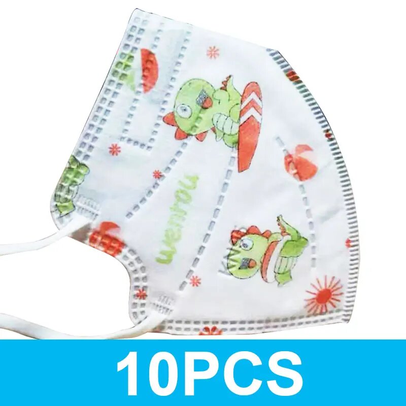 Детские маски KN95 10PCS Dinosaur