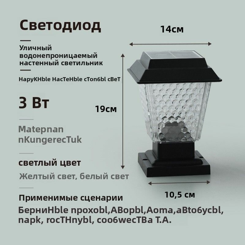 Комплект фонарей черный Уличный светильник