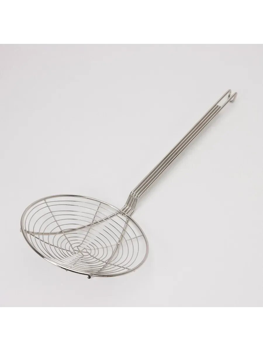 Шумовка для фритюра из нержавеющей стали, 53×20 см