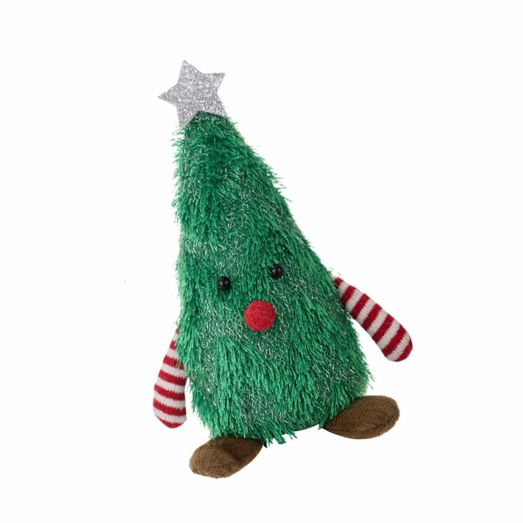 Мини-Рождественская елка из 3D ткани, светодиодное украшение рабочего стола, Аксессуар для дома на фестивале заряда батареи