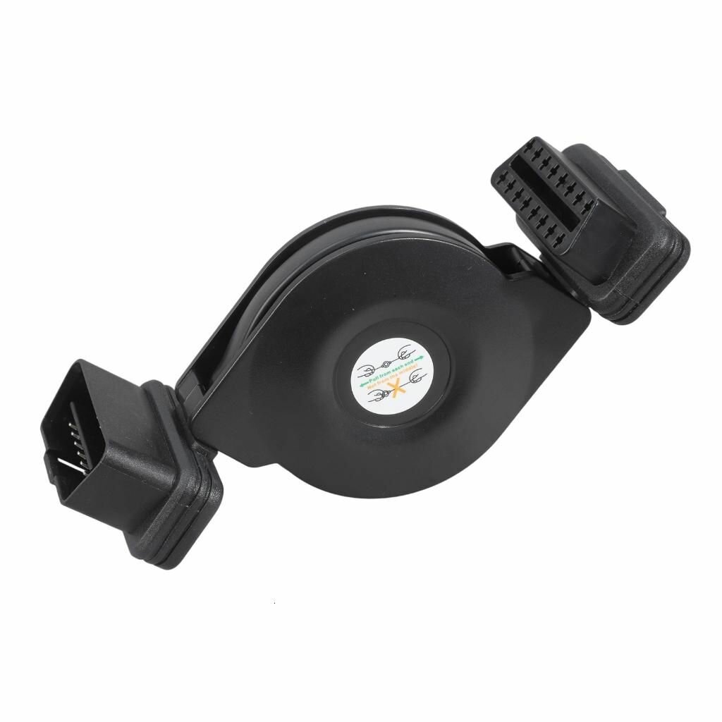 Низкопрофильный выдвижной удлинительный кабель OBD2 16Pin, для скрытия устройств, автомобильных диагностических сканеров, GPS и трекеров