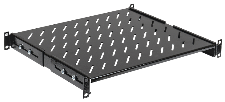 Полка стационарная ITK FS05-600PI-R 1U нагр:100кг. 19 600мм черный (упак:1шт)
