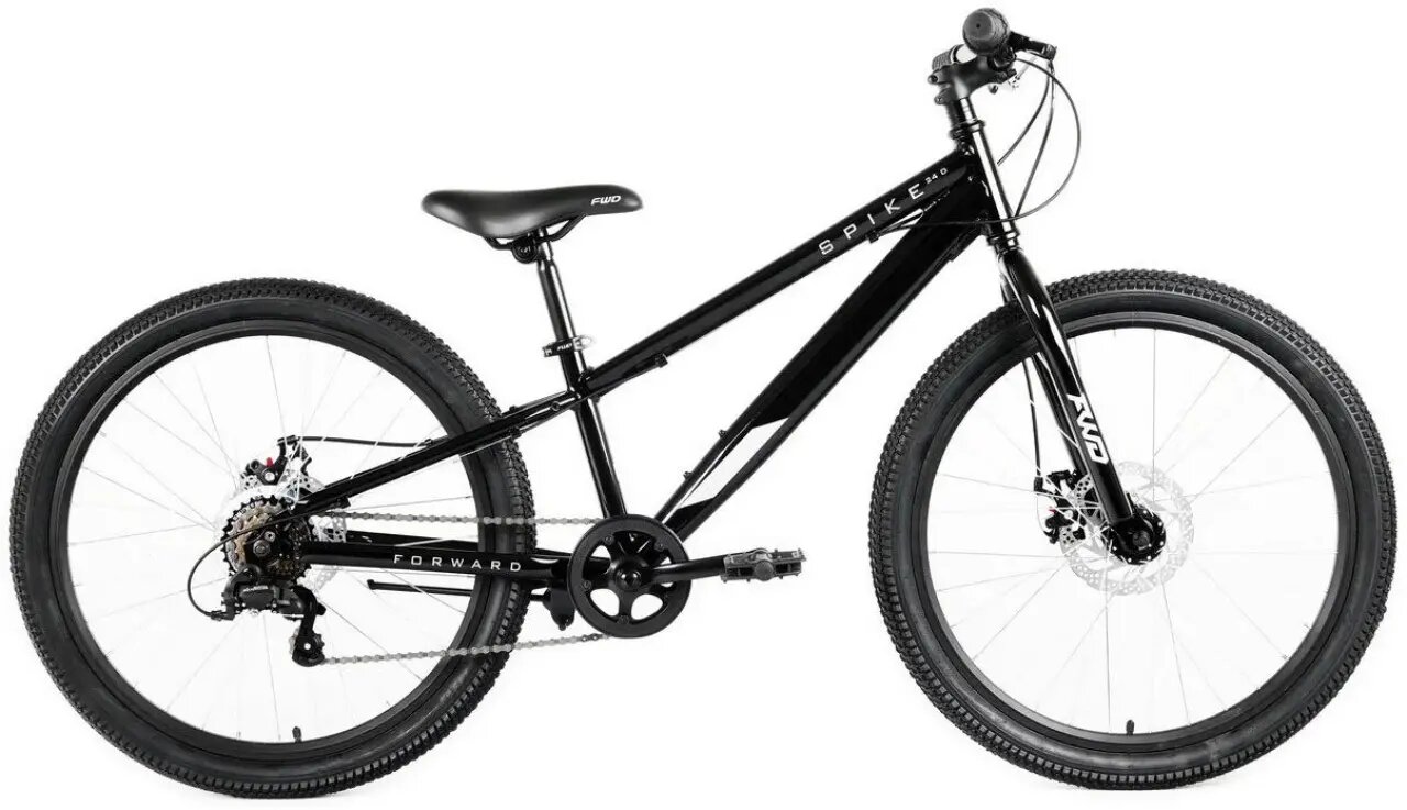 Велосипед FORWARD SPIKE CX 24 D (24" 7 ск. рост. 11") 2025, черный