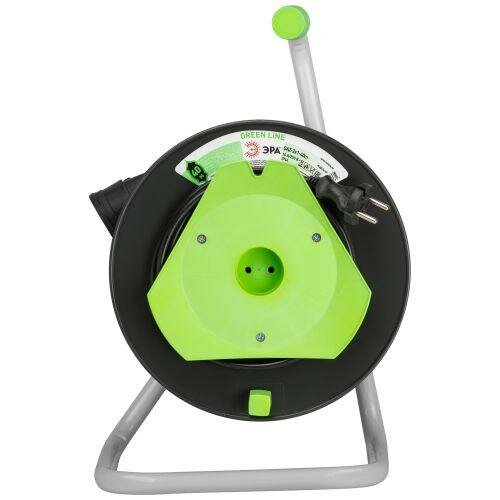 Удлинитель на пластик. катушке 1х40м без заземл. GAZ-2x1-40m Greenline ПВС 2х1 Эра, ЭРА Б0065109 (1 шт.)