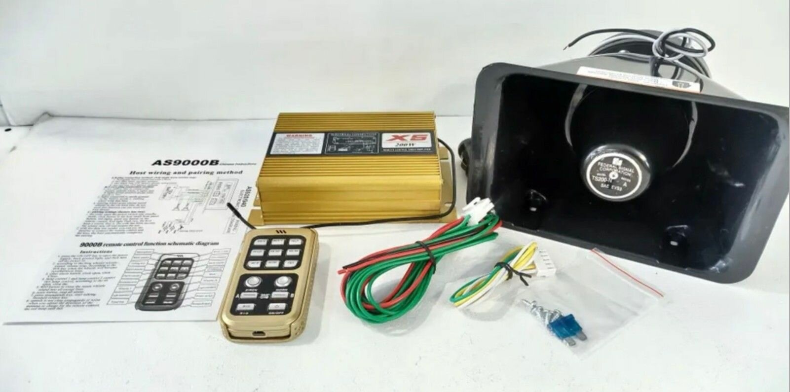 Сигнал звуковой для автомобиля, Блок управления СГУ 200W Federal Signal (X5), арт: 1423-К