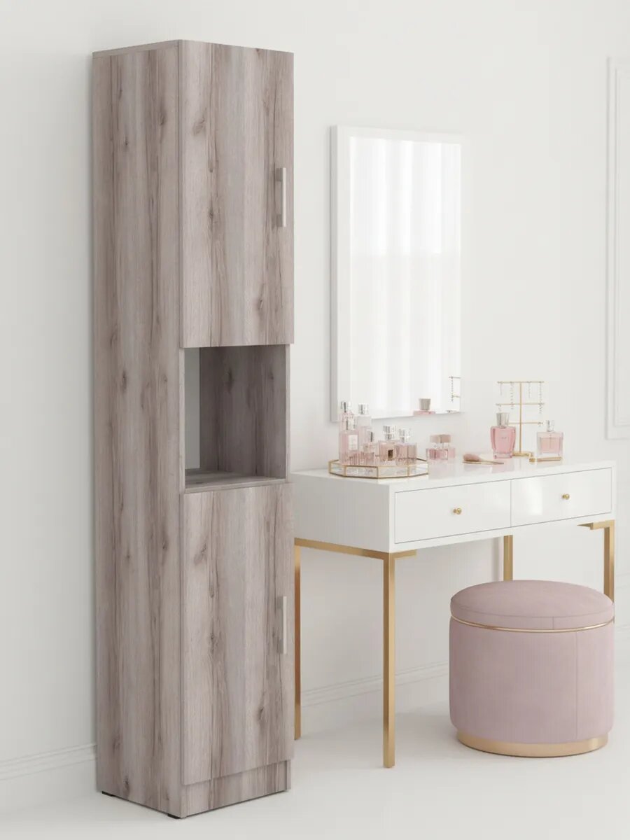 Распашной шкаф пенал FRESTER с полками для одежды в спальню, от производителя