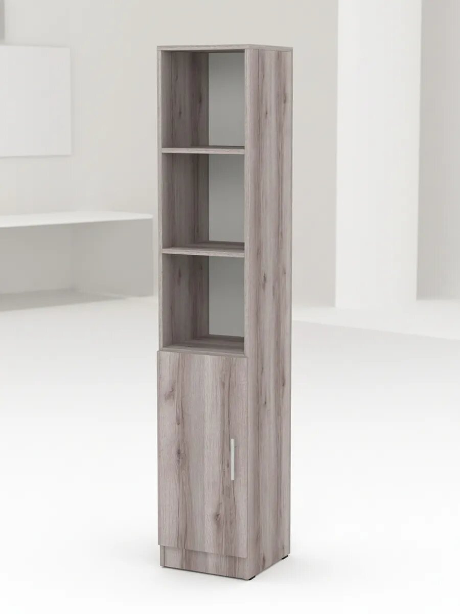 Шкаф пенал FRESTER деревянный распашной для одежды с полками, от производителя