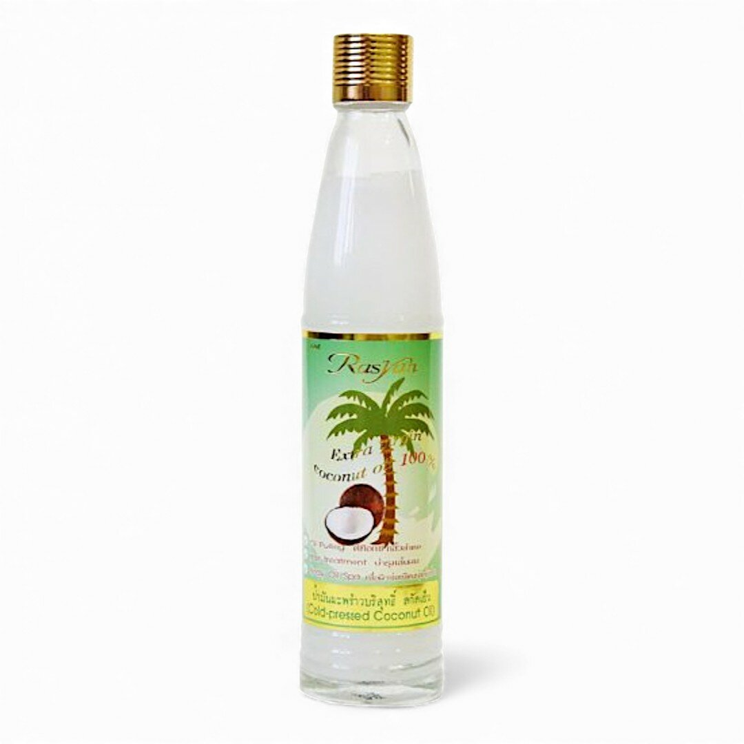 Rasyan NATURAL COCONUT OIL 100%, ISME (Райсан натуральное кокосовое масло 100% холодного отжима, исме), стекло 90 мл.