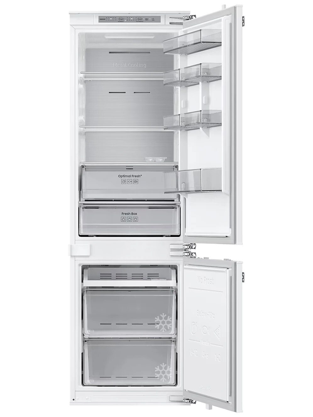 Холодильник встраиваемый Samsung BRB80F26DEF0EO, белый, с морозильником