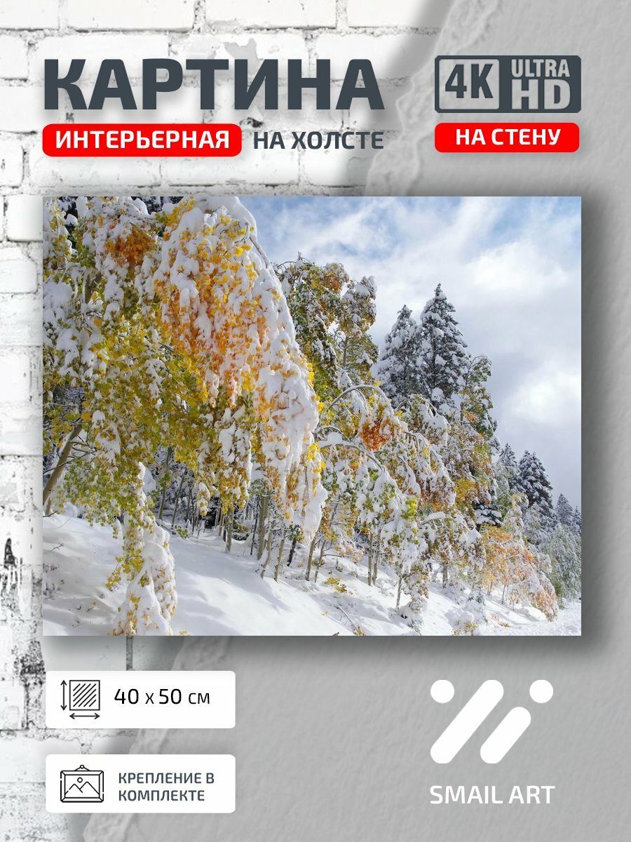 Картина на холсте интерьерная 40 на 50 на стену Желтые Landscape для гостиной пейзаж декор