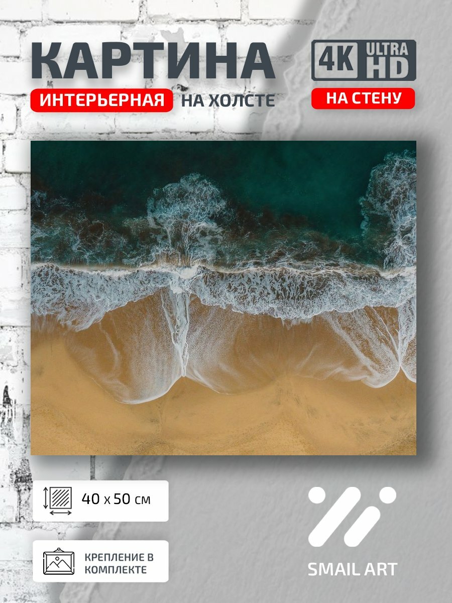Картина на холсте интерьерная 40 на 50 на стену Сверху Landscape для кафе пейзаж интерьер
