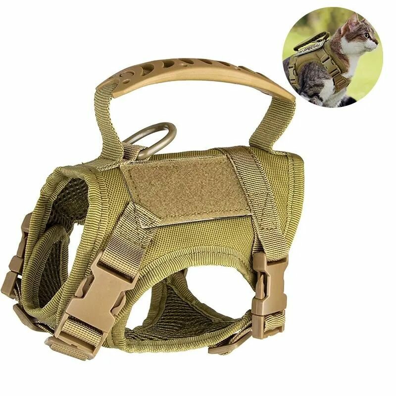 Шлейка тактическая для кошек и собак, регулируемая анатомическая
