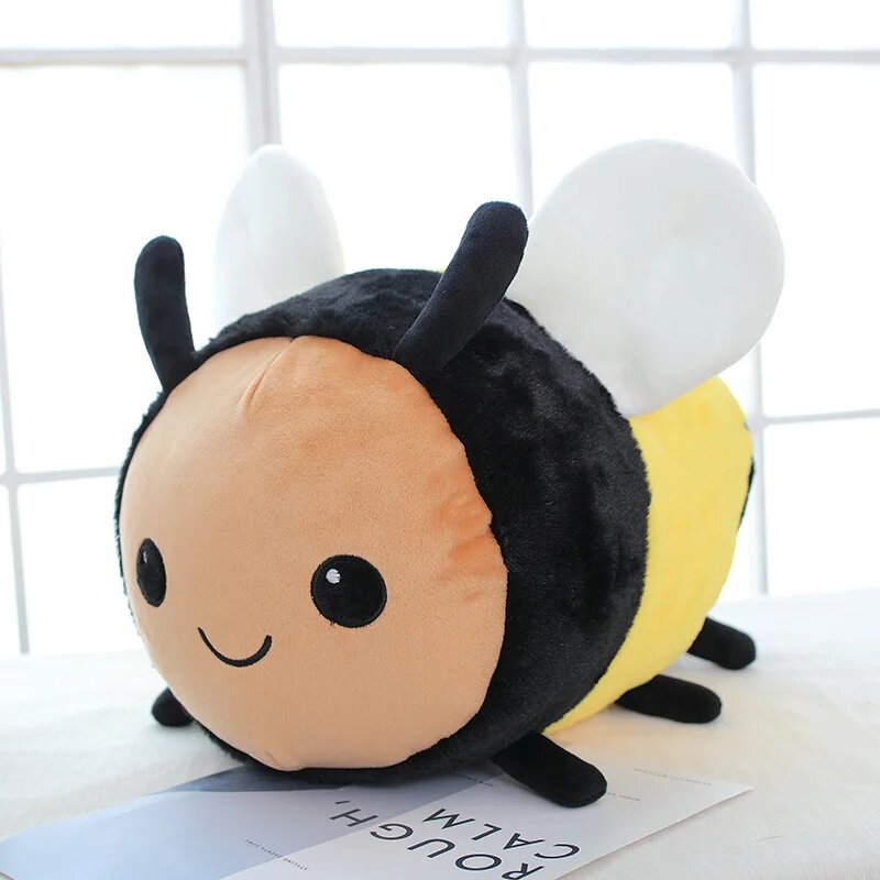 Плюшевые игрушки GDzaccly с Пчелкой и божьей коровкой Черный, black yellow bee lrr, about 30cm