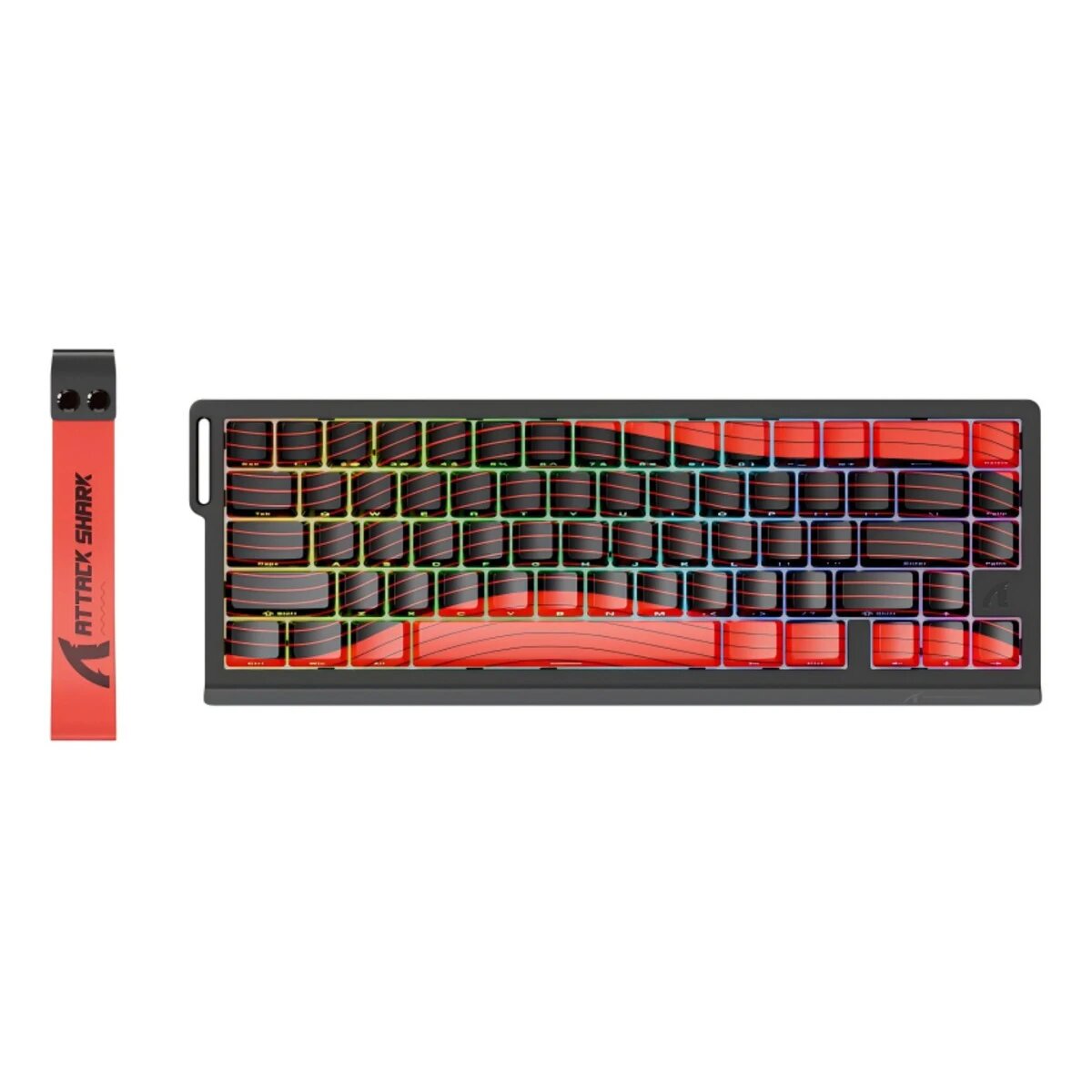 Attack Shark X68 Pro HE Blackred Беспроводная механическая клавиатура 68 клавиш