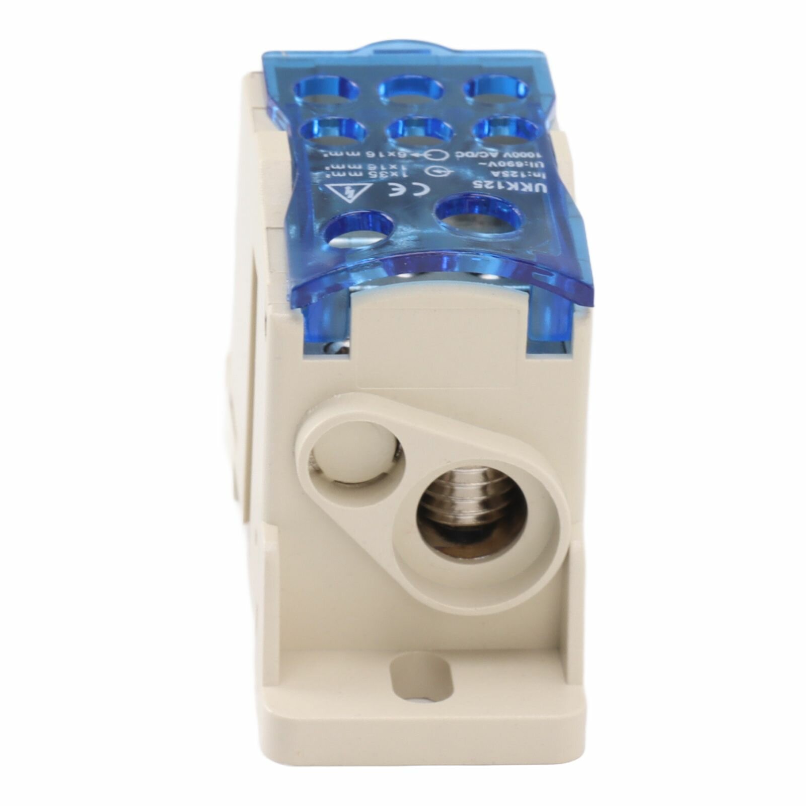 Распределительная коробка электропитания на DIN-рейке Электрическая клеммная колодка Распределительная коробка AC DC1000V 125A