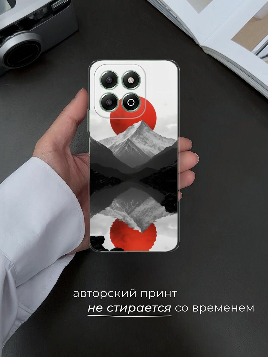 Силиконовый чехол на Honor X6b / Хонор X6b с принтом Белая гора — фото 1