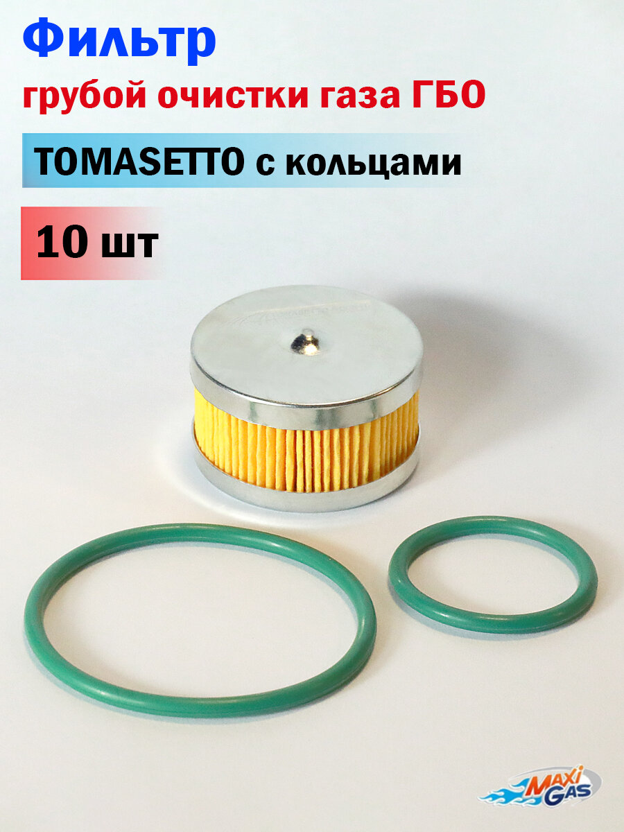Фильтр грубой очистки газа ГБО TOMASETTO с кольцами (10 штук)