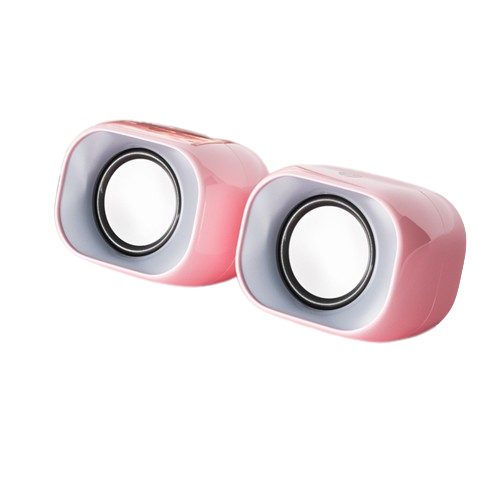 Компьютерные мультимедийные колонки HP HUIPU проводные, pink