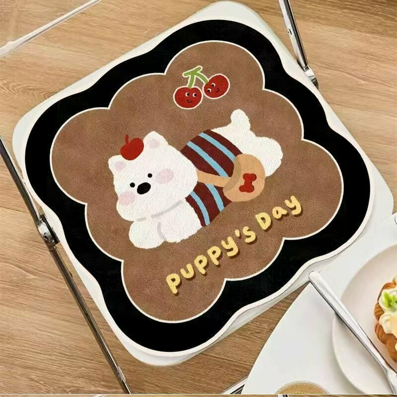 Подушка на стул, нескользящий коврик, зимняя плюшевая подушка на диван, подушка на обеденный стул, 40x40 см