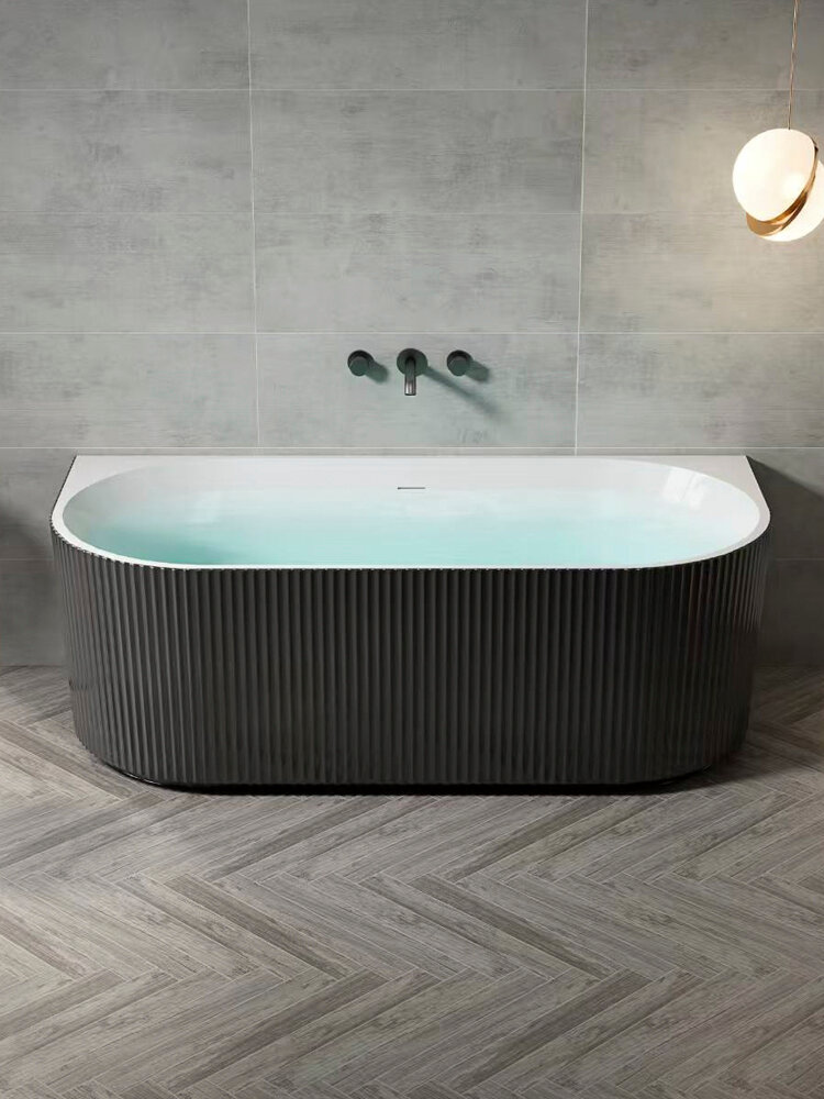 Акриловая ванна Royal Bath NERO 170х80х58, глубокая, пристенная, универсальная, комплект: ванна + каркас + панель + слив-перелив click-clack