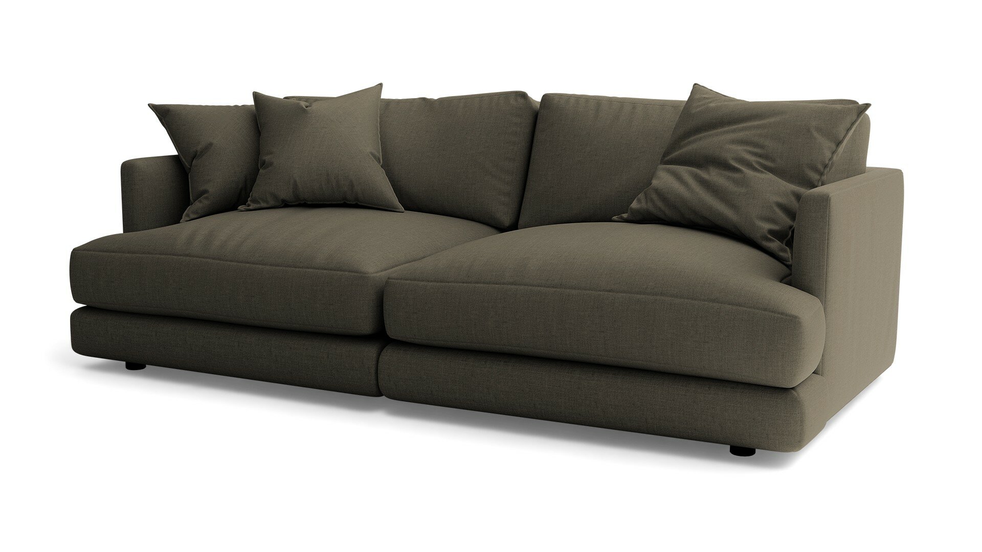 Диван Ибица 2 Strong 06 NEW 212x105x87 см, коричневый Рогожка, еврокнижка GOODFORM