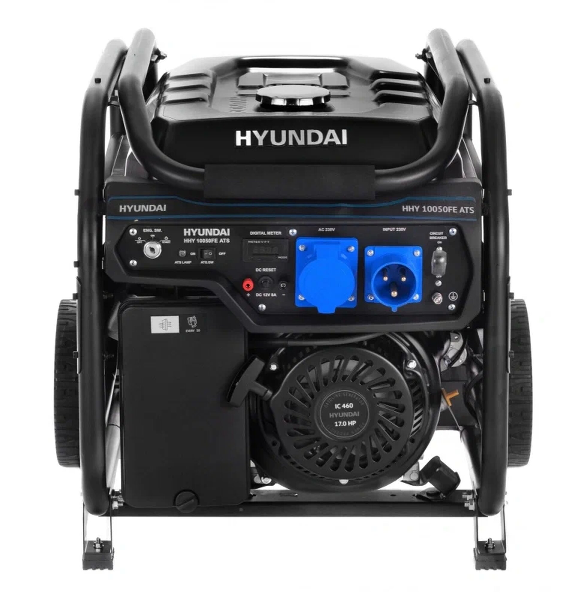 Генератор Hyundai HHY 10050FE, 8 кВт, 4-тактный двигатель IC 460