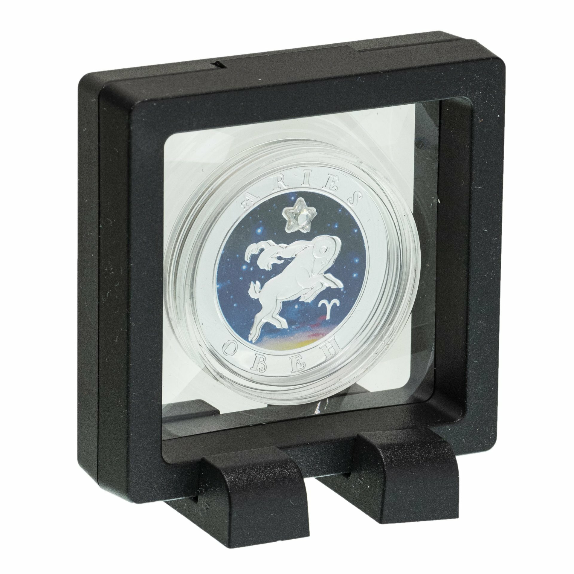 Армения 100 драмов 2008 "Знаки зодиака - Овен" в футляре, Серебро 925, в сохранности Proof