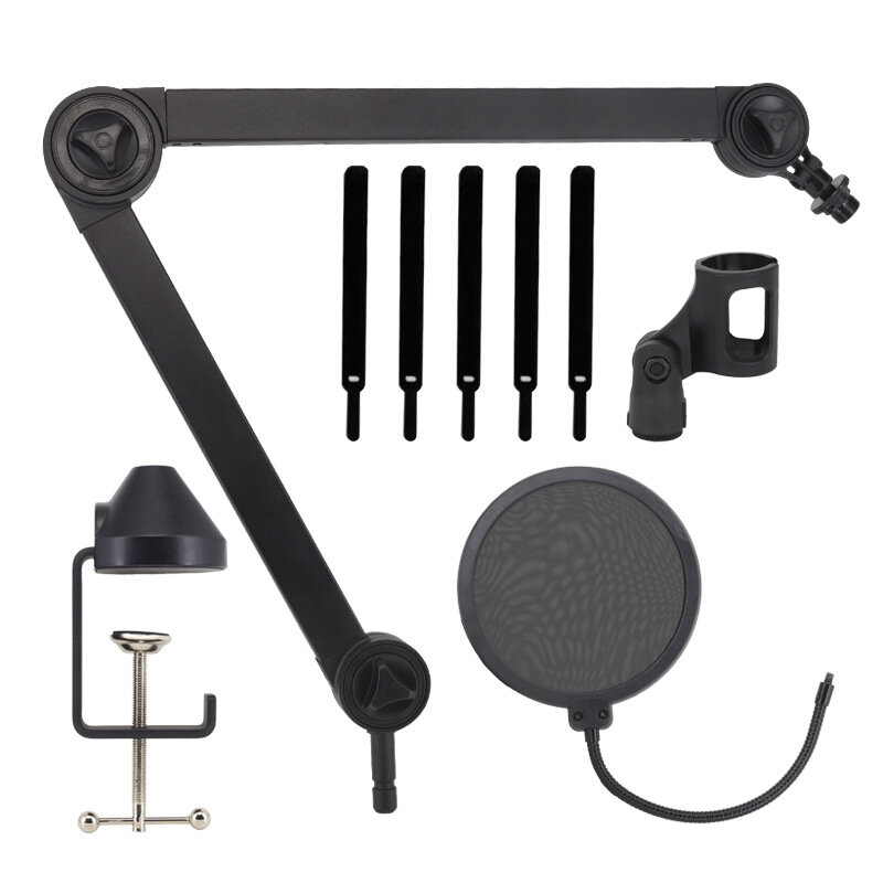 Высококачественный большой несущий без пружины микрофон для записи рабочего стола Встроенный пружинный прямой эфир