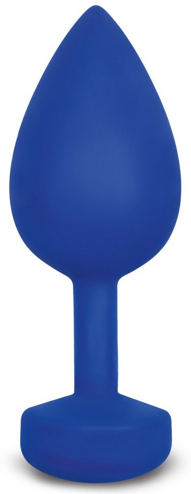 Анальная пробка с вибрацией и ограничителем Gvibe Gplug L большая синяя