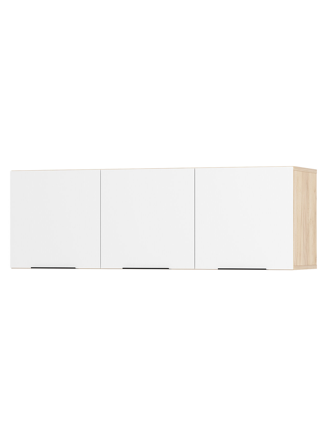 Навесной шкаф Роби с полками, с доводчиками, 120х35х40 см, Дуб Крафт золотой / Белое дерево