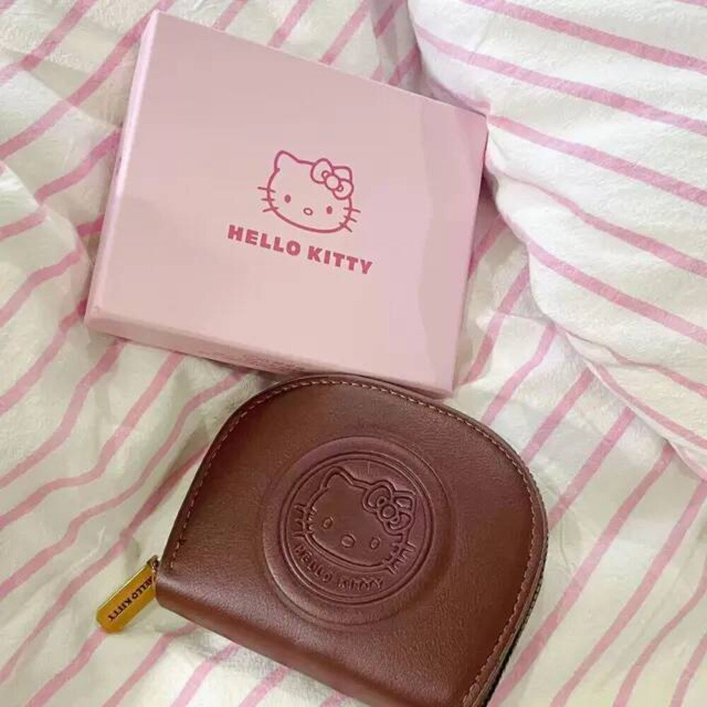 Милый ретро-кошелек Hello Kitty, держатель для карт Sanrio, аниме-кошелек, портативный мини-кошелек для монет, симпатичный подарочный пакет для девочек-студенток.