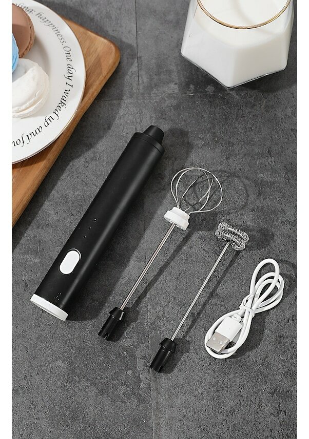 Электрический миксер для яиц, миниатюрный миксер для яиц, автоматический венчик для белков яиц и сливок, для выпечки, 1*Электрический миксер для яиц (двойной насадок), 1*USB кабель для зарядки