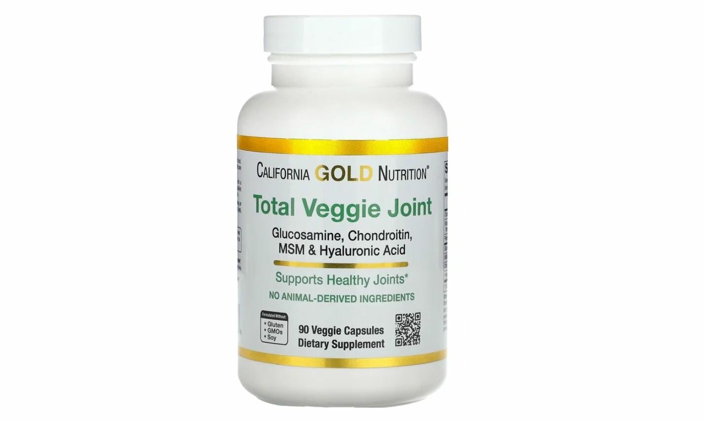 California Gold, Joint Support Formula, Комплекс с глюкозамином, хондроитином и МСМ с гиалуроновой кислотой, 90 капсул