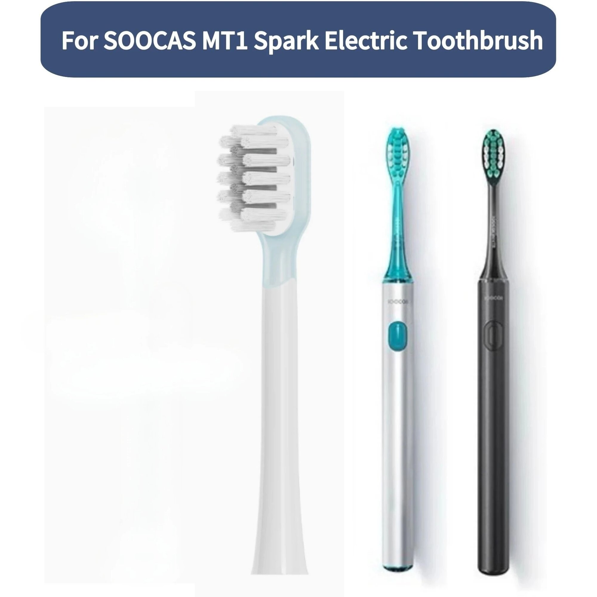 Сменные насадки SOOCAS MT1 Spark, 4шт, WHITE, soft