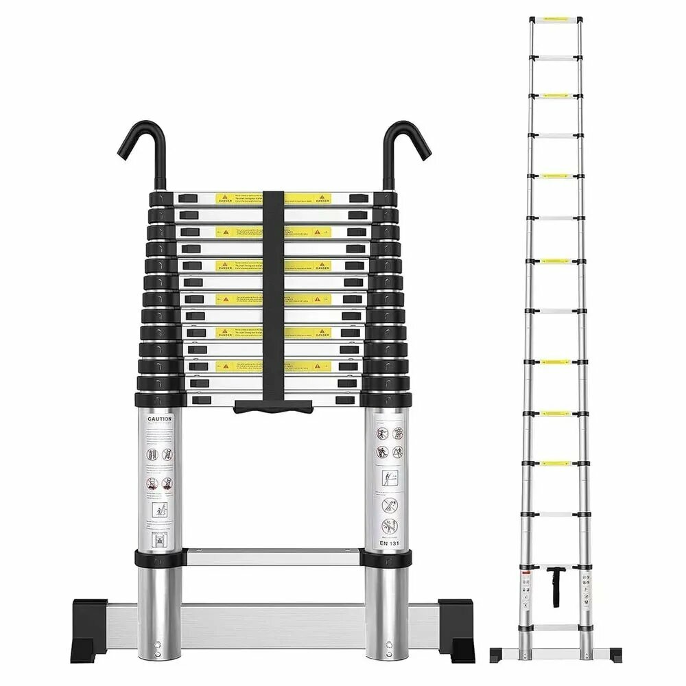 Телескопическая лестница алюминиевая. MANCRAFT 4,7 м