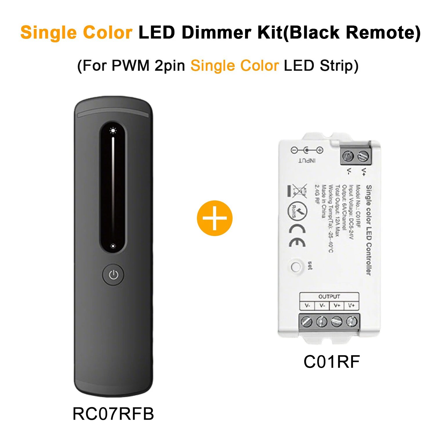 Беспроводной RGBW контроллер LED C01RF C02RF C03RF C04RF C05RF Single Color Black