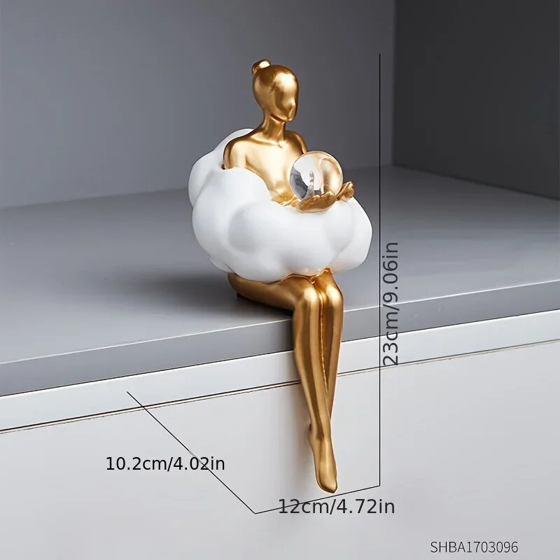 Скульптура "Девочка на облаке", 23см, Thinking-Height