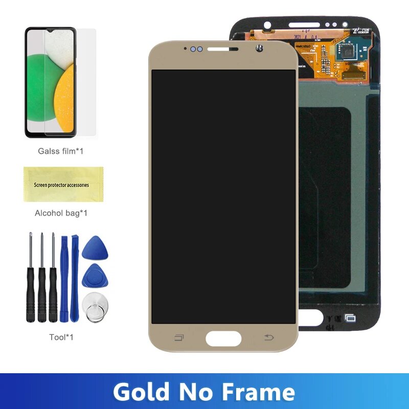 5,1-дюймовый дисплей SUPER AMOLED для Samsung S6, сенсорный экран, дигитайзер в сборе, Gold No Frame