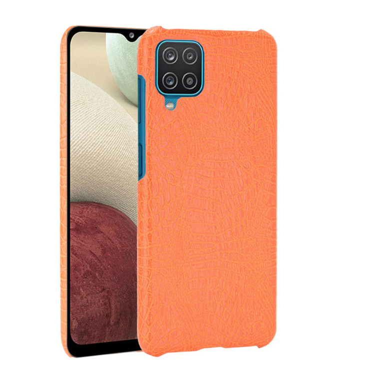 Задняя чехол-панель-крышка MyPads «Buffalo» на пластиковой основе обтянутая лаковой кожей крокодила для Samsung Galaxy S10e, оранжевый