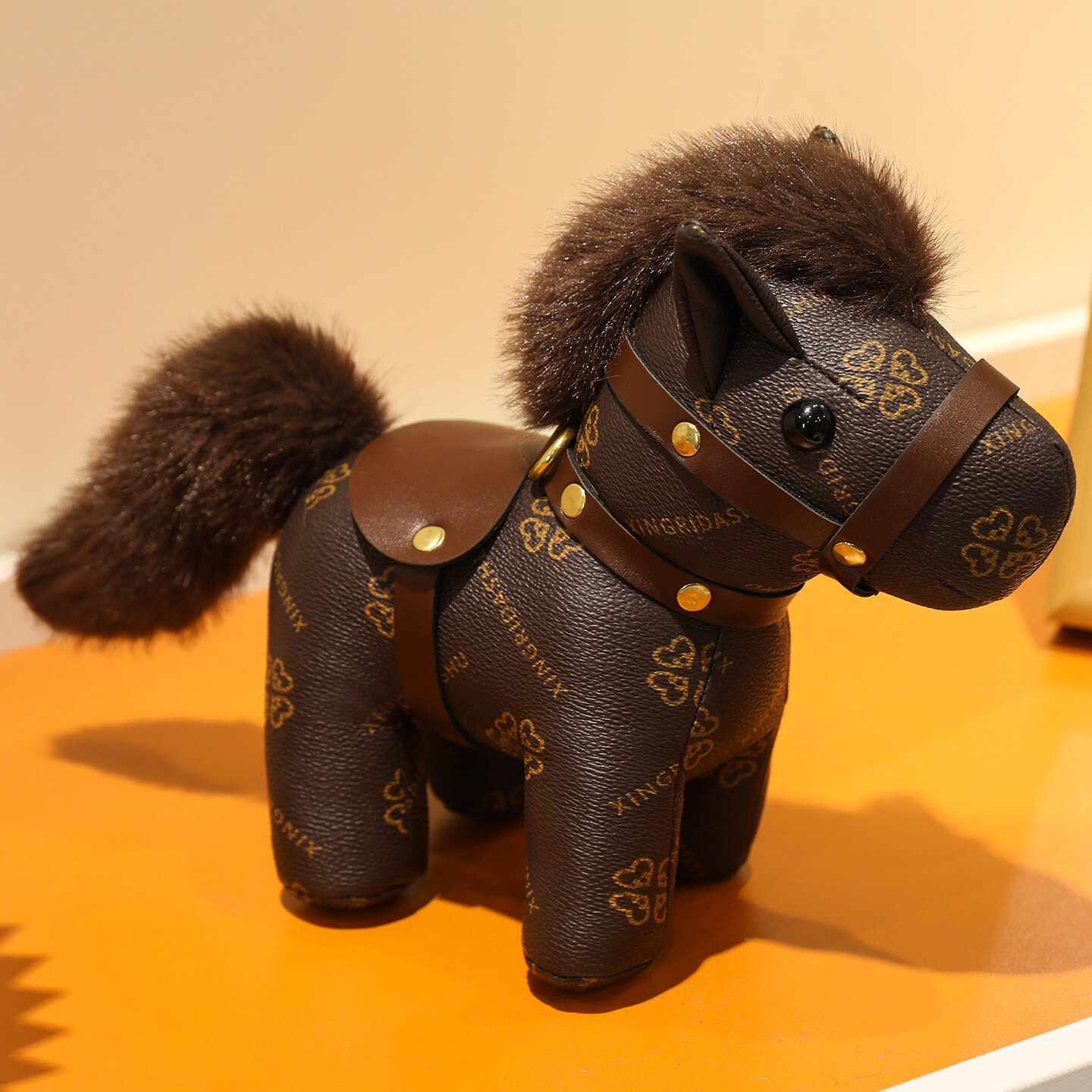 2026 Год Коня Кожаное Ремесло Маленькая Плюшевая Игрушка Лошадка Кожаная Лошадка Кукла Новогодний Подарок