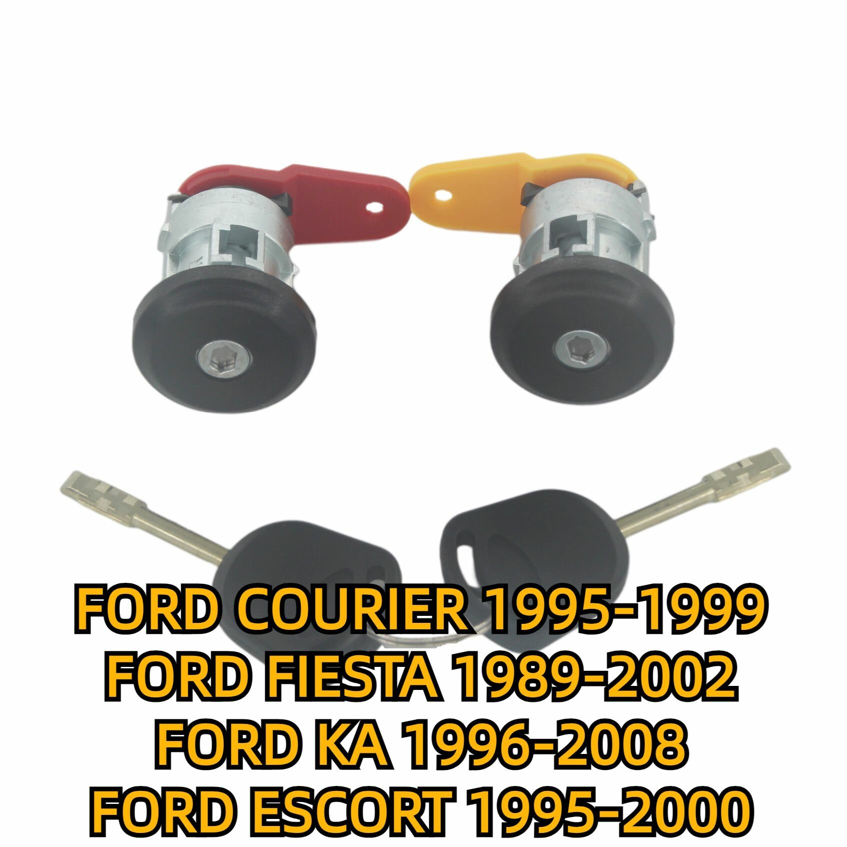 Левый правый боковой дверной замок цилиндр с 2 ключами для FORD FIESTA/COURIER/KA /ESCORT