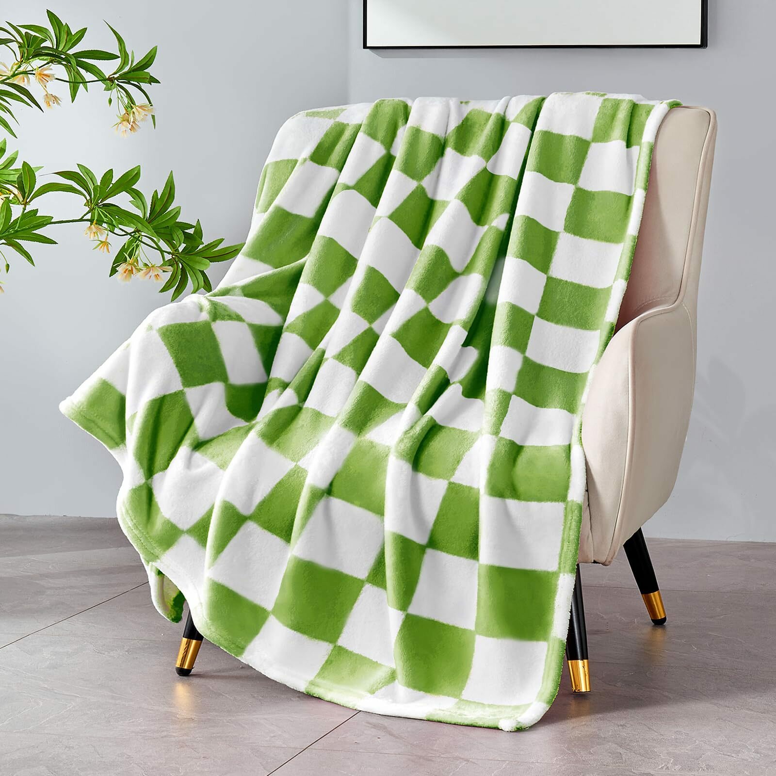 Плед с клетчатым узором, детское одеяло, необходимое для дома, офиса и путешествий, удобное фланелевое теплое одеяло на зиму