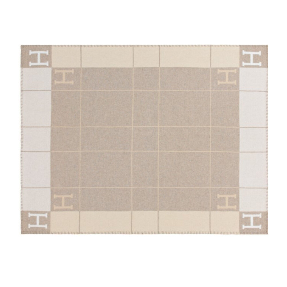 Плед из кашемира с буквой H для первого класса самолета, для сна в кондиционированном помещении, для автомобиля, кемпинга, дивана