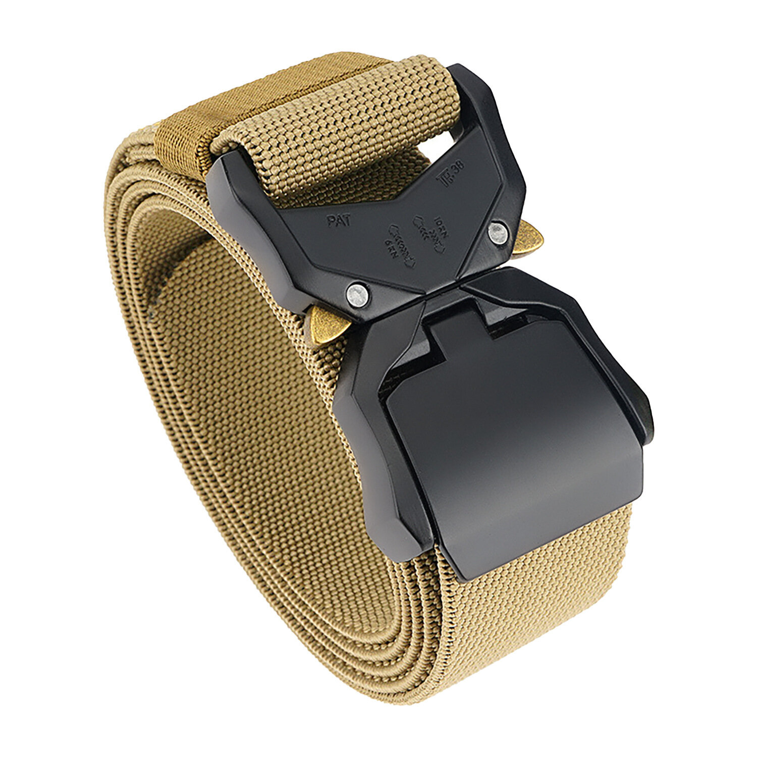 Тактический ремень для мужчин, спортивный на открытом воздухе, алюминиевый сплав, змеиная пряжка, эластичный, быстроразъемный, нейлоновый, холщовый ремень для мужчин