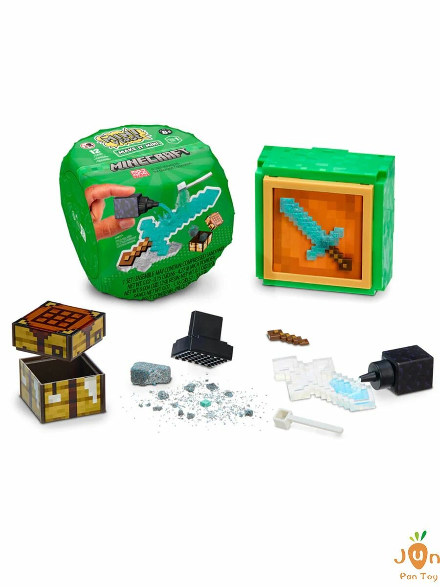 MGA Make It Mini Minecraft Mini Colletables / Детская игрушка-сюрприз Майнкрафт с мини-аксессуарами - отличный подарок для коллекции.