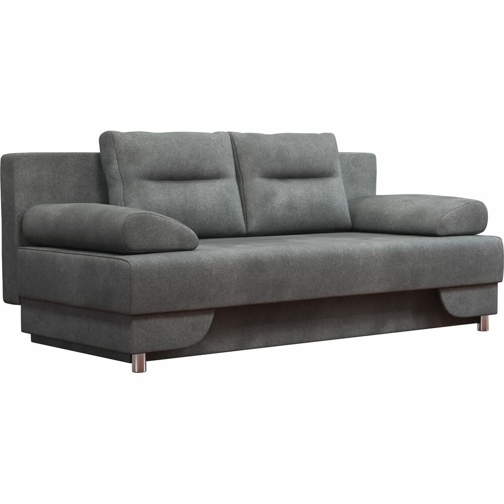 Диван еврокнижка Наш Диван Чарли Люкс А17 велюр серый