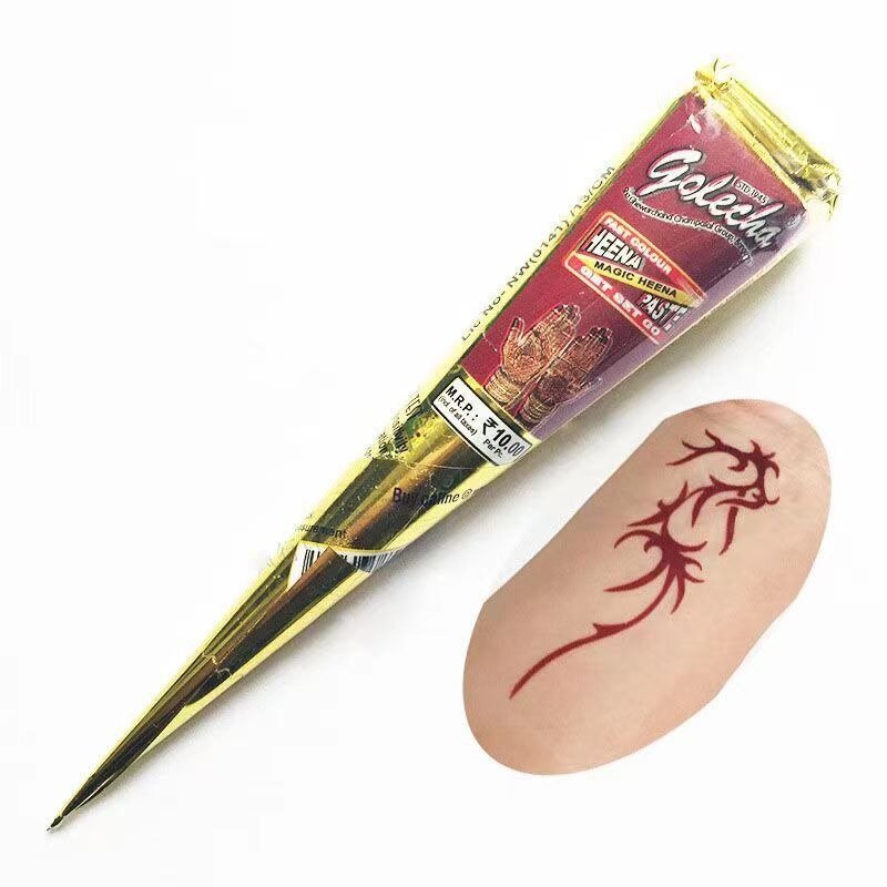 Паста хны Hagol Qiju Pure EM на растительной основе, коричневая, черная, красная, синяя, белая, для татуировок, ручной росписи