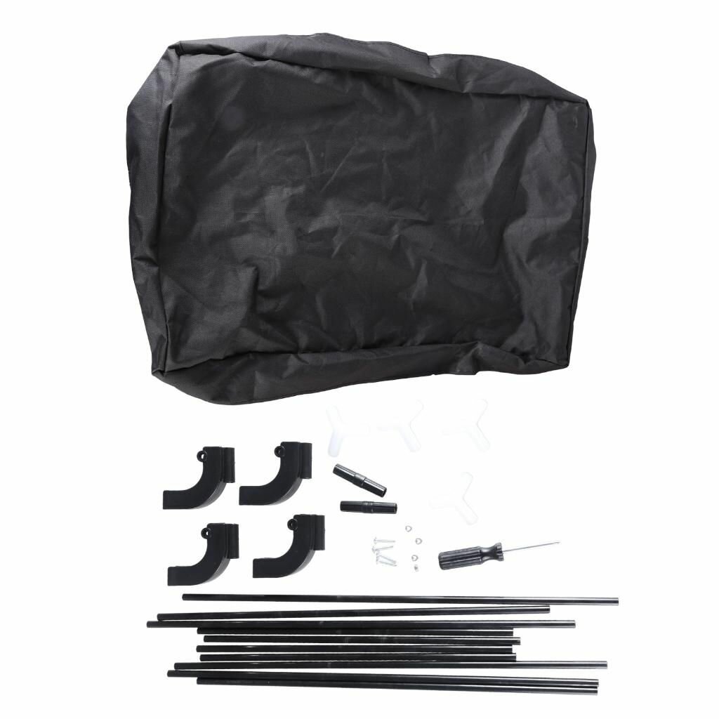 Навес навес на пляже для корзины для отдыха на открытом воздухе, Черный - средний размер