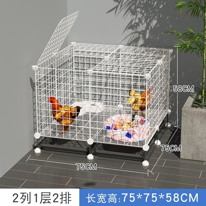Маленькая клетка для кур и уток для домашнего использования, маленький домашний курятник, курятник с сеткой, собранная клетка для кур на балконе, большого размера